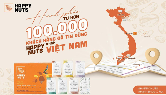 Happy Nuts - hạt dinh dưỡng chất lượng, uy tín nhất tại Hồ Chí Minh